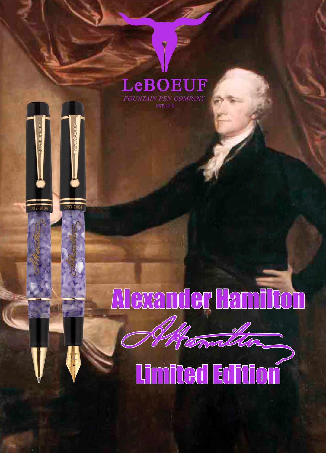 Alexander Hamilton Limited Edition Fountain Pen – LeBoeuf Pens